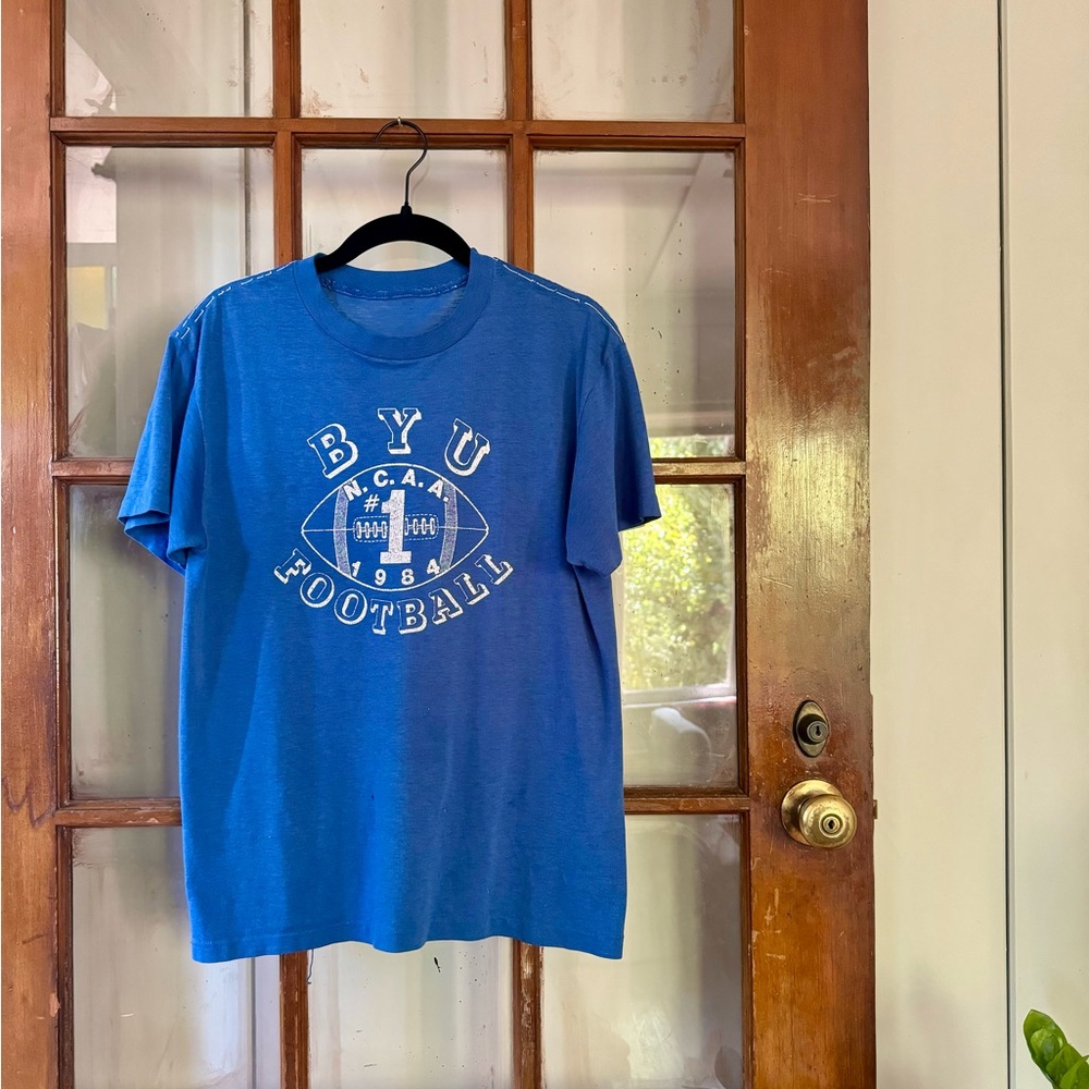 Rare Vintage Byu Football 1984 Championship T-Shirt C… - Gem